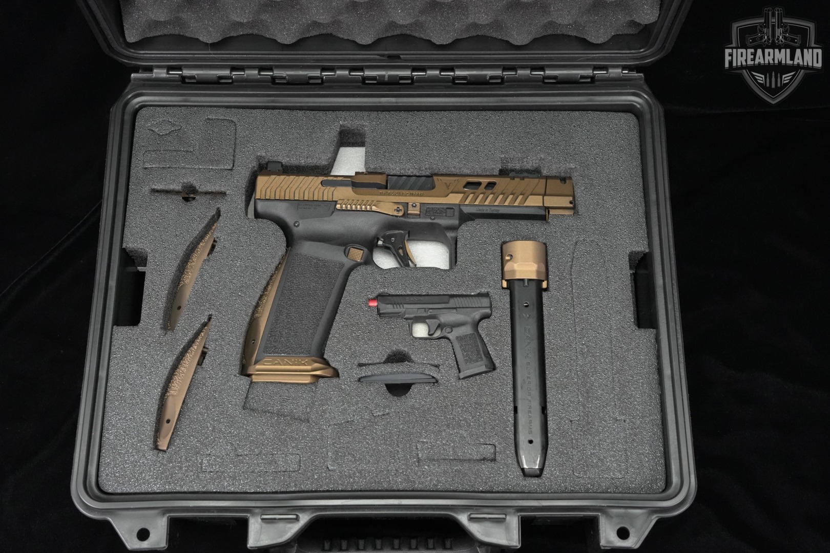 TARAN Tactical Canik TTI Combat 9mm 4.6" TTI Bronze +2 MAGS & ORIG CASE ...