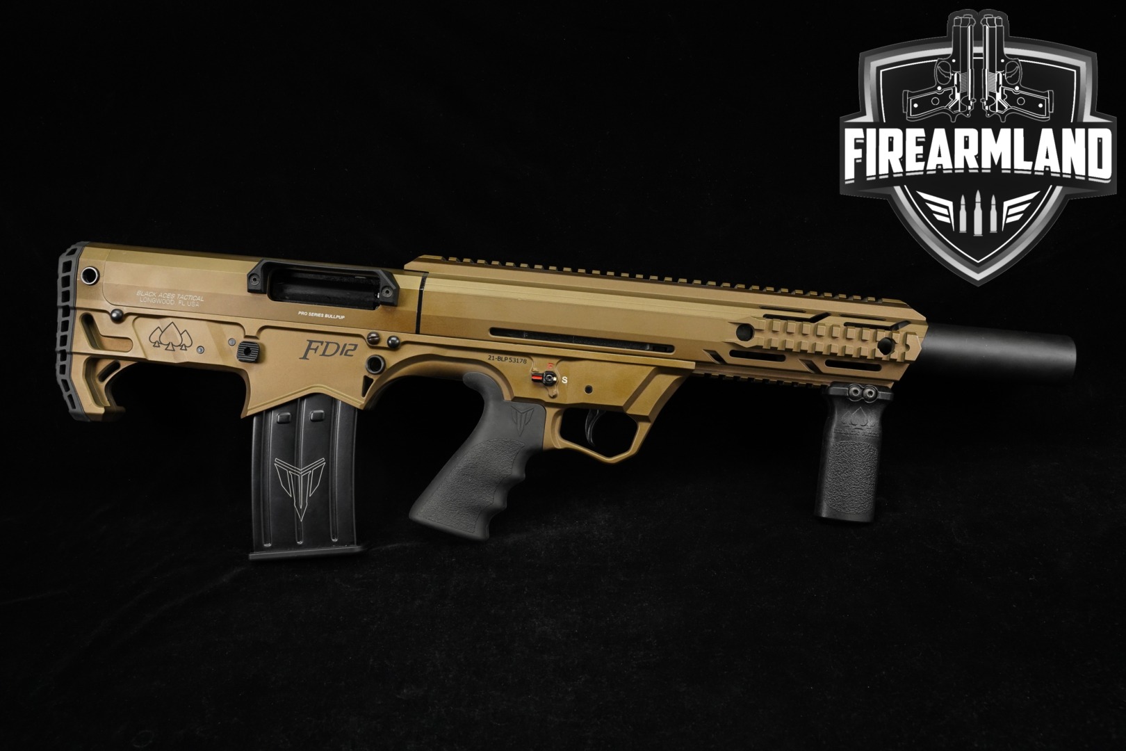 Black Aces Tactical FD12 Pro Series Bullpup 18.5" FDE +ORIG CASE & 4 ...