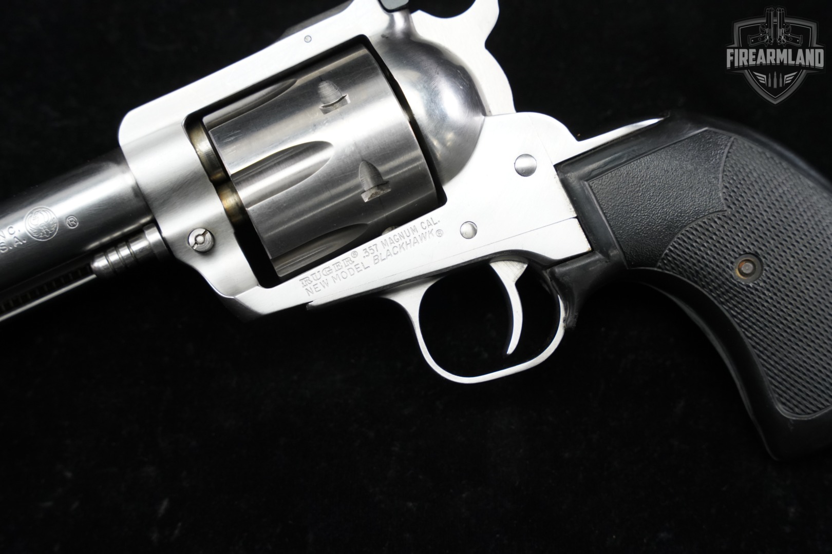 VINTAGE 1977 Ruger New Model Blackhawk 357 Magnum 6.5" Satin Stainless - Revolvers at GunBroker ...
