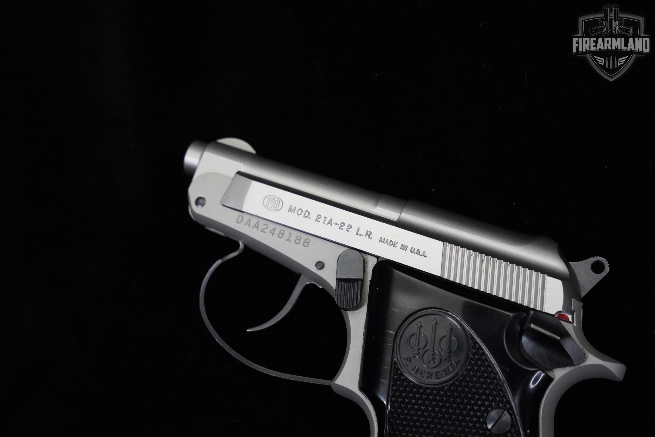 Beretta Model 21A Bobcat Inox 22LR 2.4" Matte Silver Beretta 21A 21-A ...