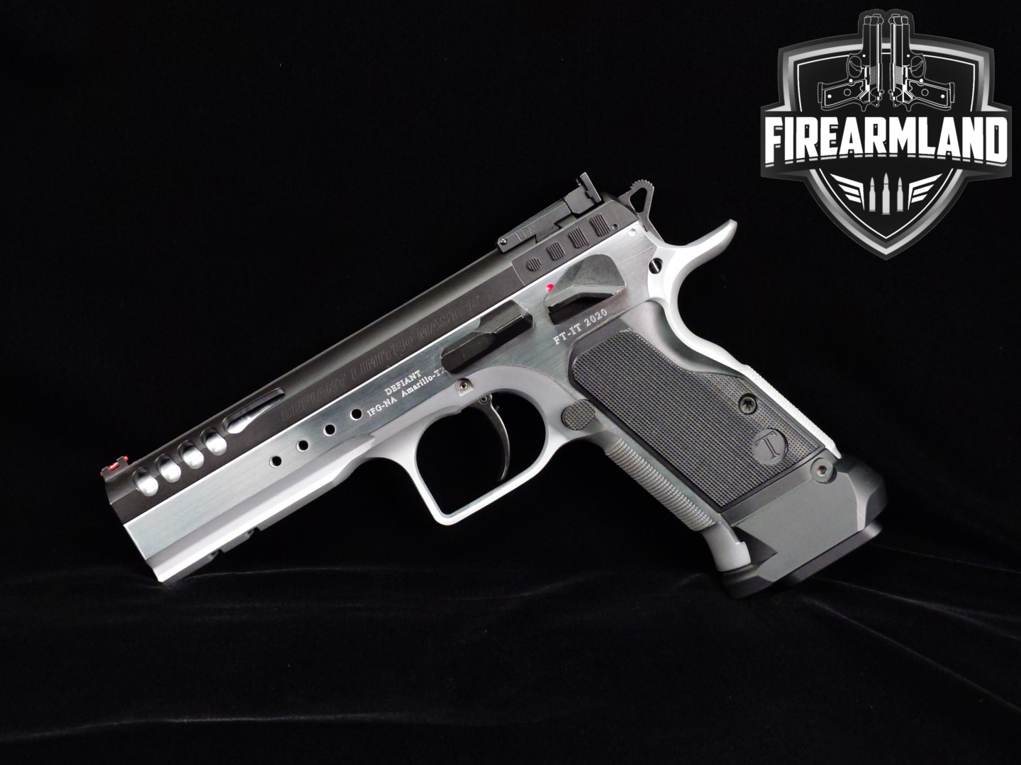 Tanfoglio Defiant Limited Master 9mm 4.75 Two-Tone Chrome +2 MAGS & OG ...