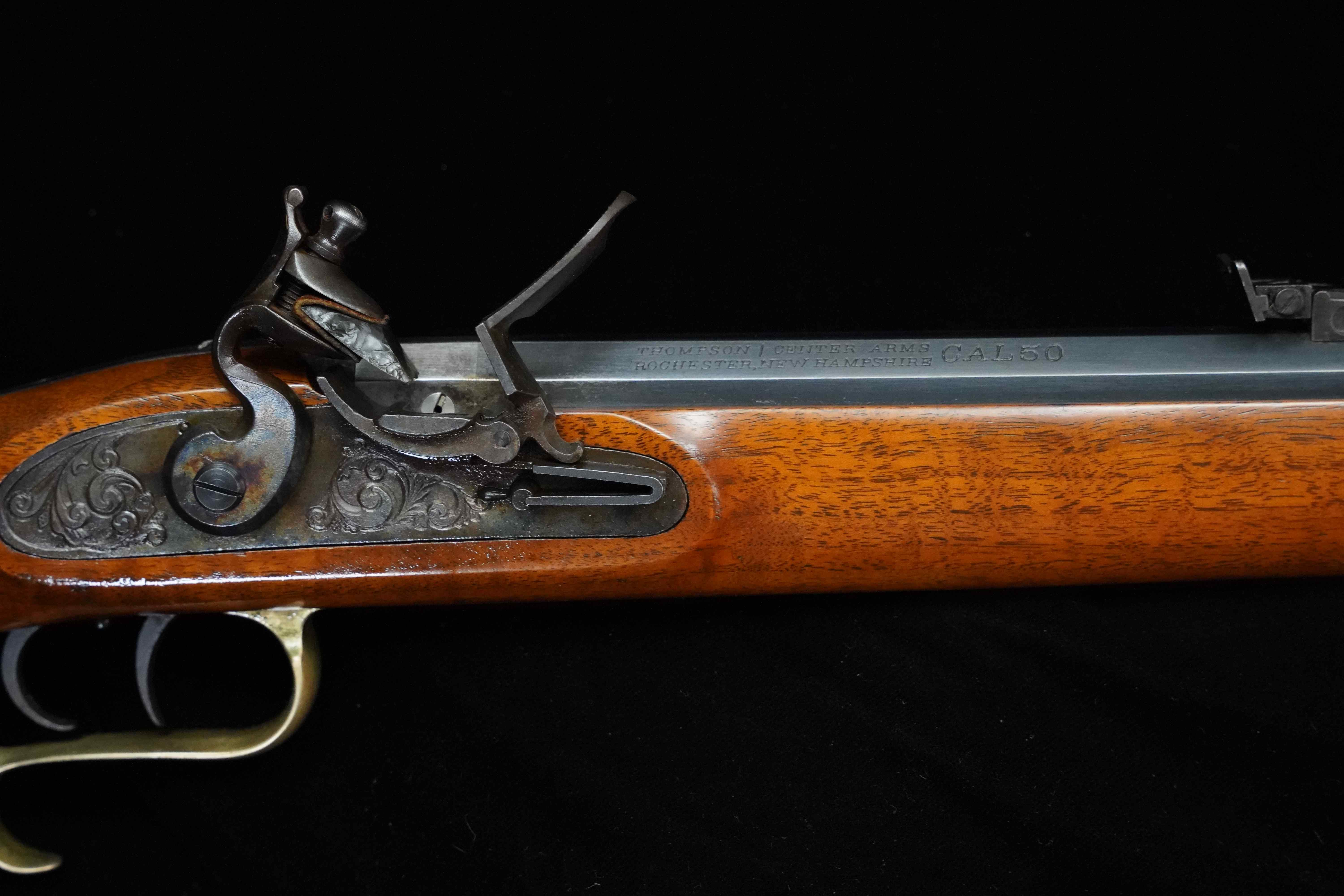 Thompson Center (TC-T/C) Hawken Flintlock 50 BPM 28" Blued Hawken ...
